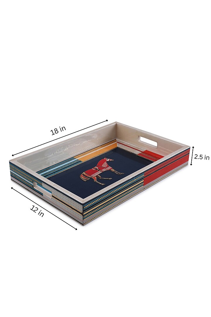 Mustang Printed Multi-Colored Mdf Wood Serving Tray by IZZHAAR at ...