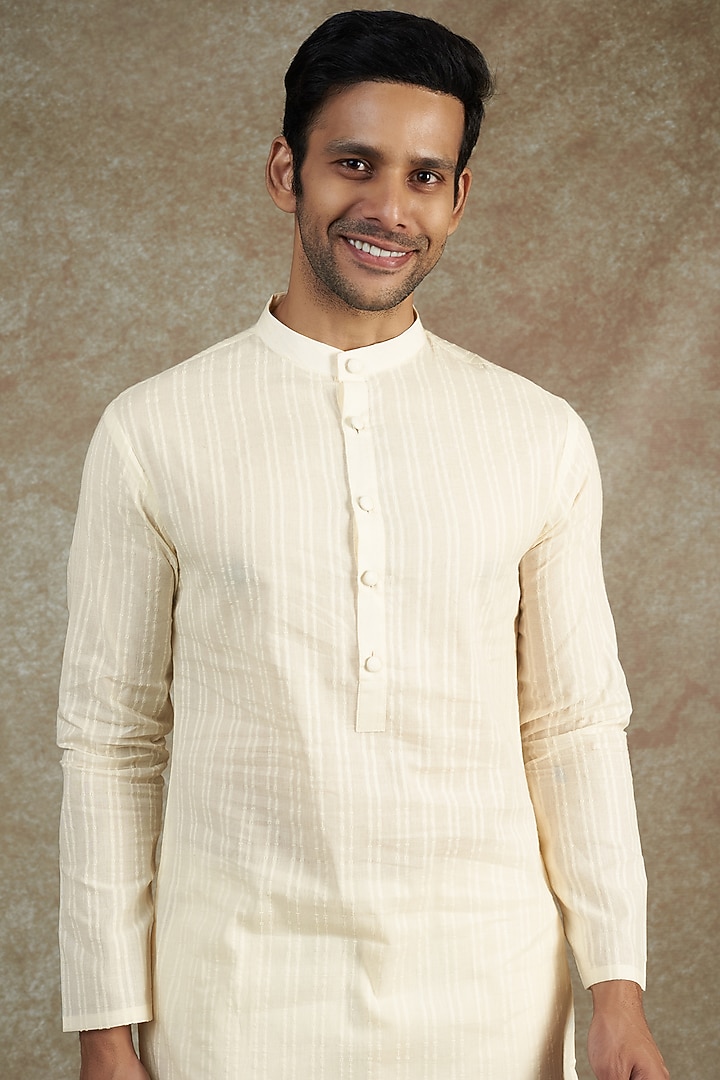 Buy JAMA ART OF DRESSING White Cotton Kurta Set at Pernia'sPopUpShopMen ...