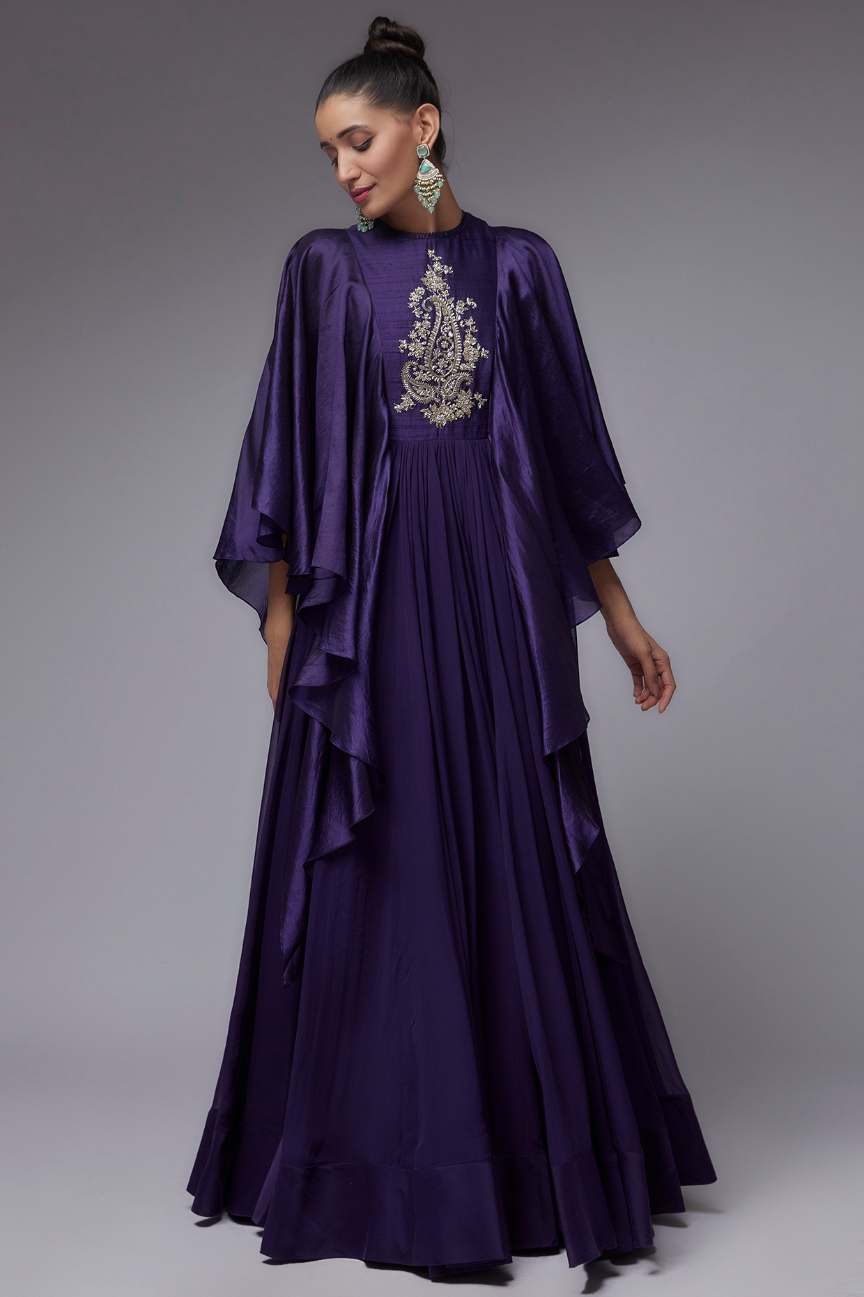 Purple Georgette Embroidered Anarkali by Jayanti Reddy at Pernia's Pop ...