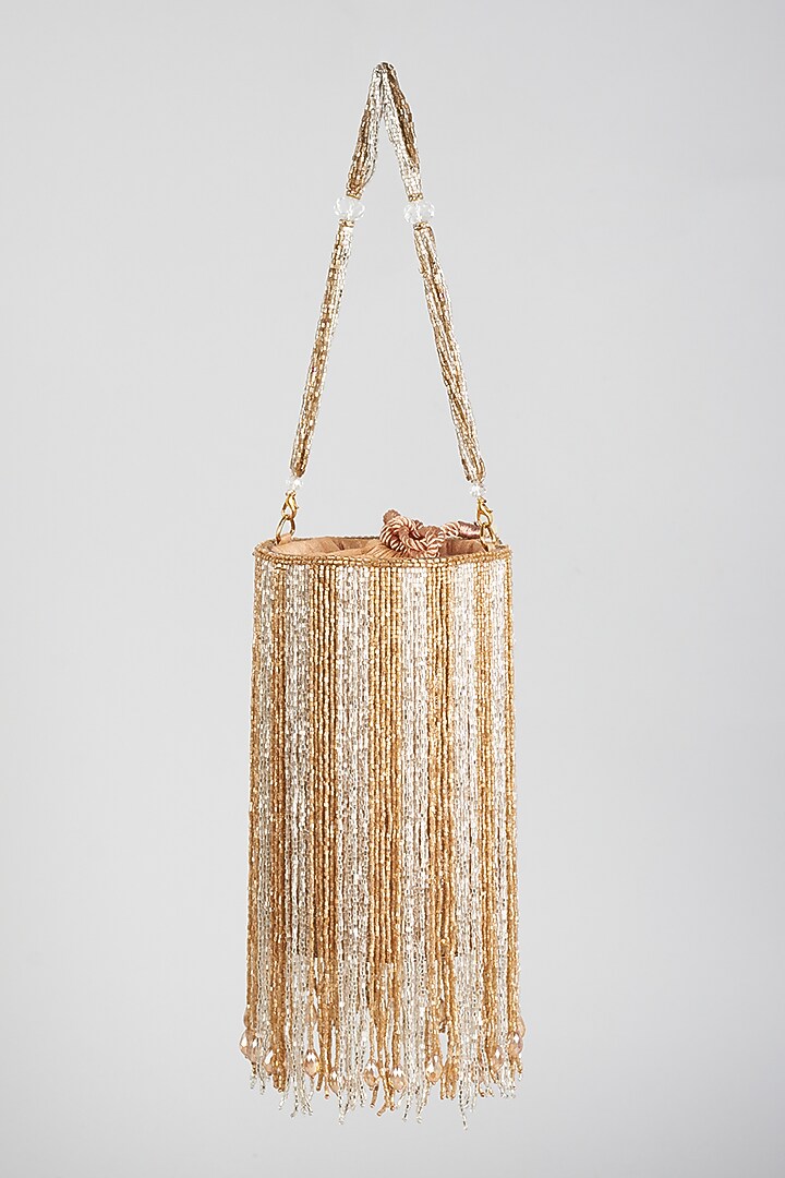 Gold Embellished Potli by Kainiche by Mehak at Pernia's Pop Up Shop 2025