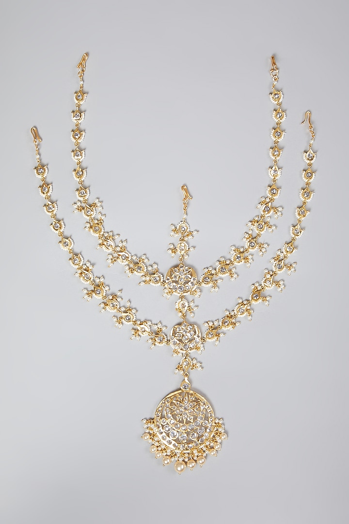 Gold Plated Pearl Matha Patti by Kiara at Pernia's Pop Up Shop 2025