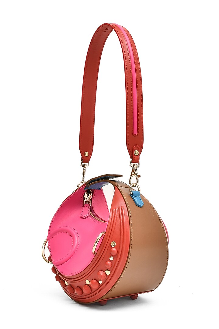 Multi-Colored Genuine Leather Embossed Halo Bag by Immri at Pernia's ...