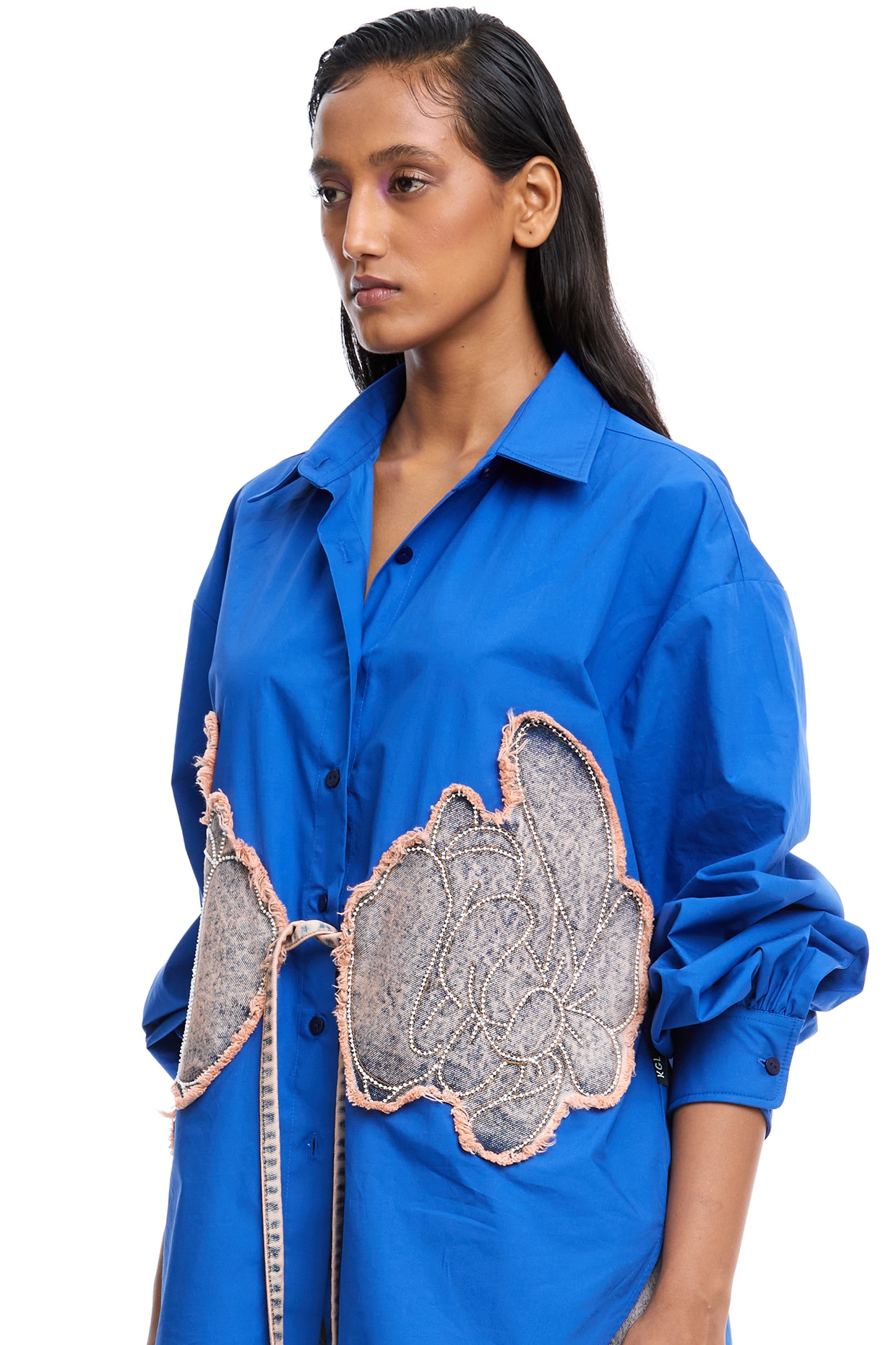 Blue Cotton Shirt by Kanika Goyal at Pernia's Pop Up Shop 2025