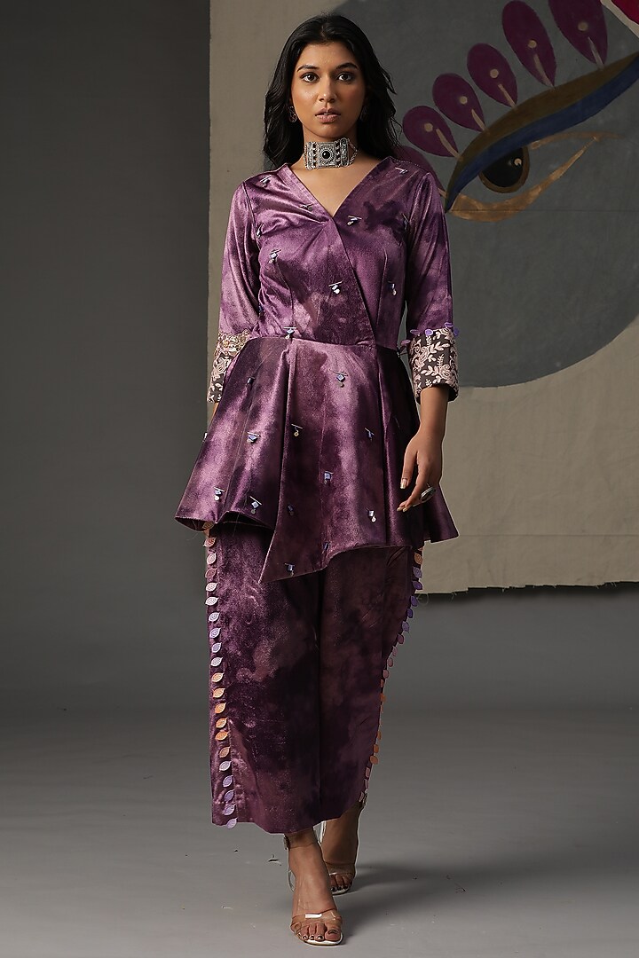 Plum Ombre Velvet Co-Ord Set by Arpita Sulakshana at Pernia's Pop Up ...