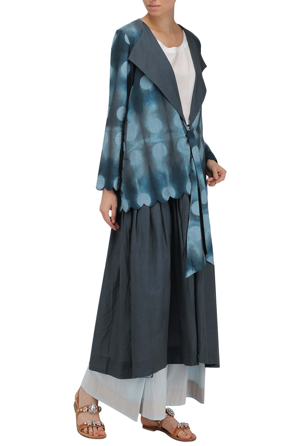 Grey clamp dyed dress available only at Pernia's Pop Up Shop. 2024