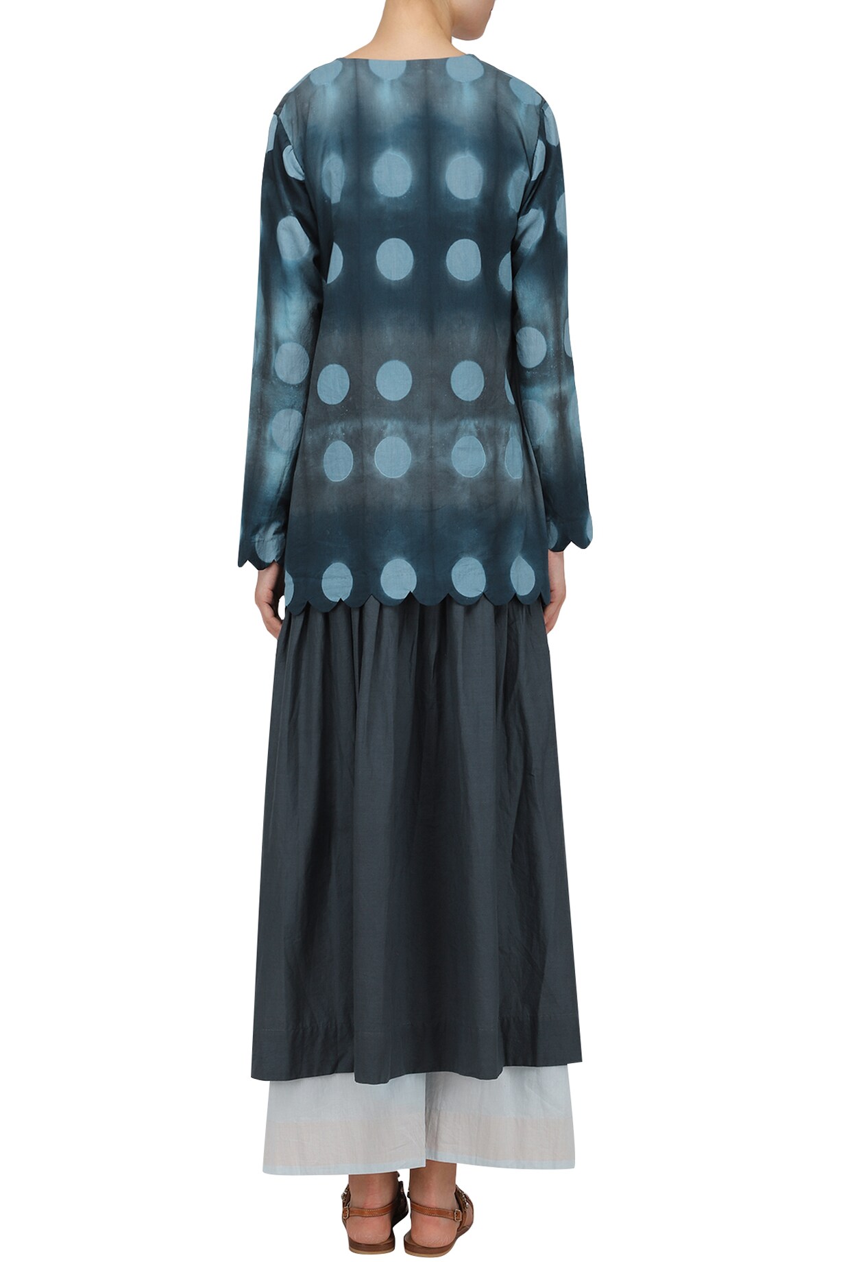 Grey clamp dyed dress available only at Pernia's Pop Up Shop. 2024