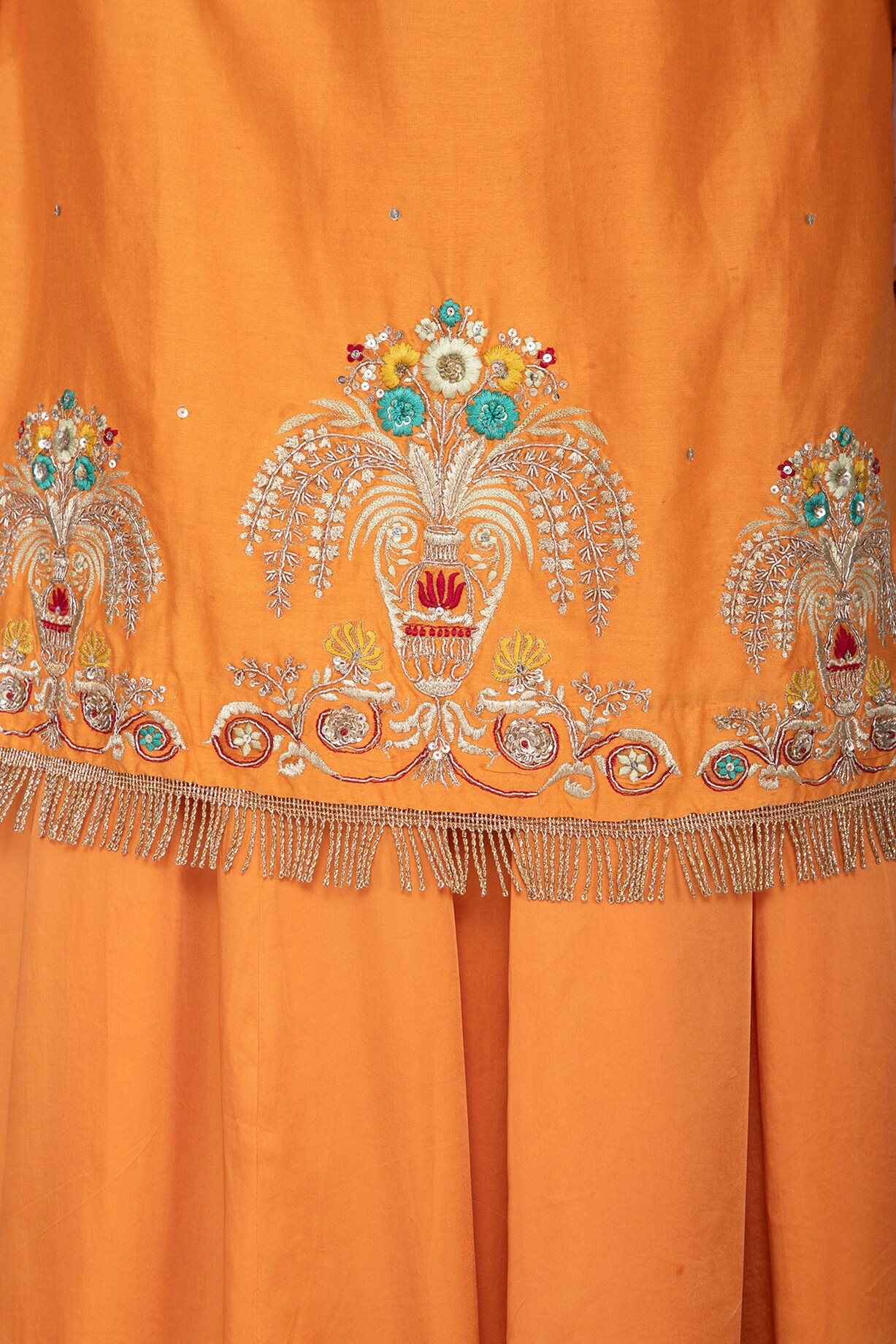 Rust Orange Embroidered & Printed Sharara Set by KAIA at Pernia's Pop ...