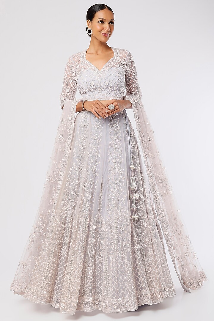 Lilac Embellished Lehenga Set Design by Kalighata at Pernia's Pop Up ...