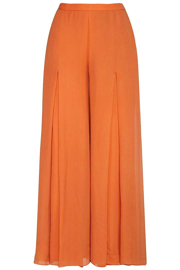 orange flared palazzo