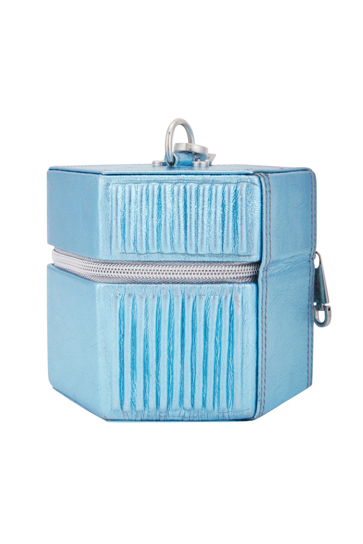 Ice Blue Handbag With Detachable Handle by KNGN at Pernia's Pop Up Shop ...