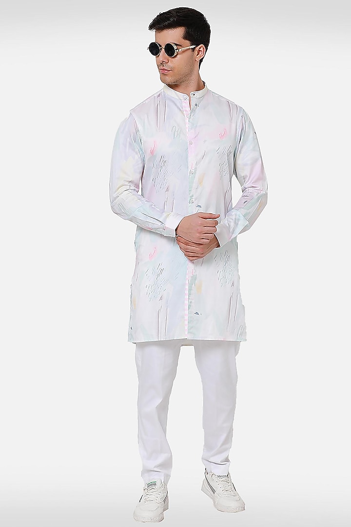 White Printed Kurta Set Design by Komal Kothari at Pernia's Pop Up Shop ...