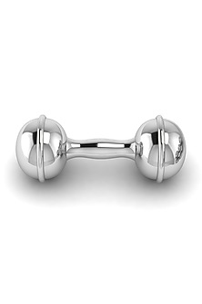 Sterling Silver Dumbbell Baby Rattle Design by KRYSALIIS INDIA - KIDS ...