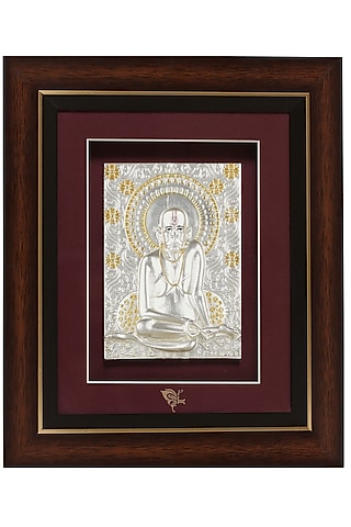 Pure Silver & Wooden Lord Shree Swami Samarth Photo Frame by KRYSALIIS ...