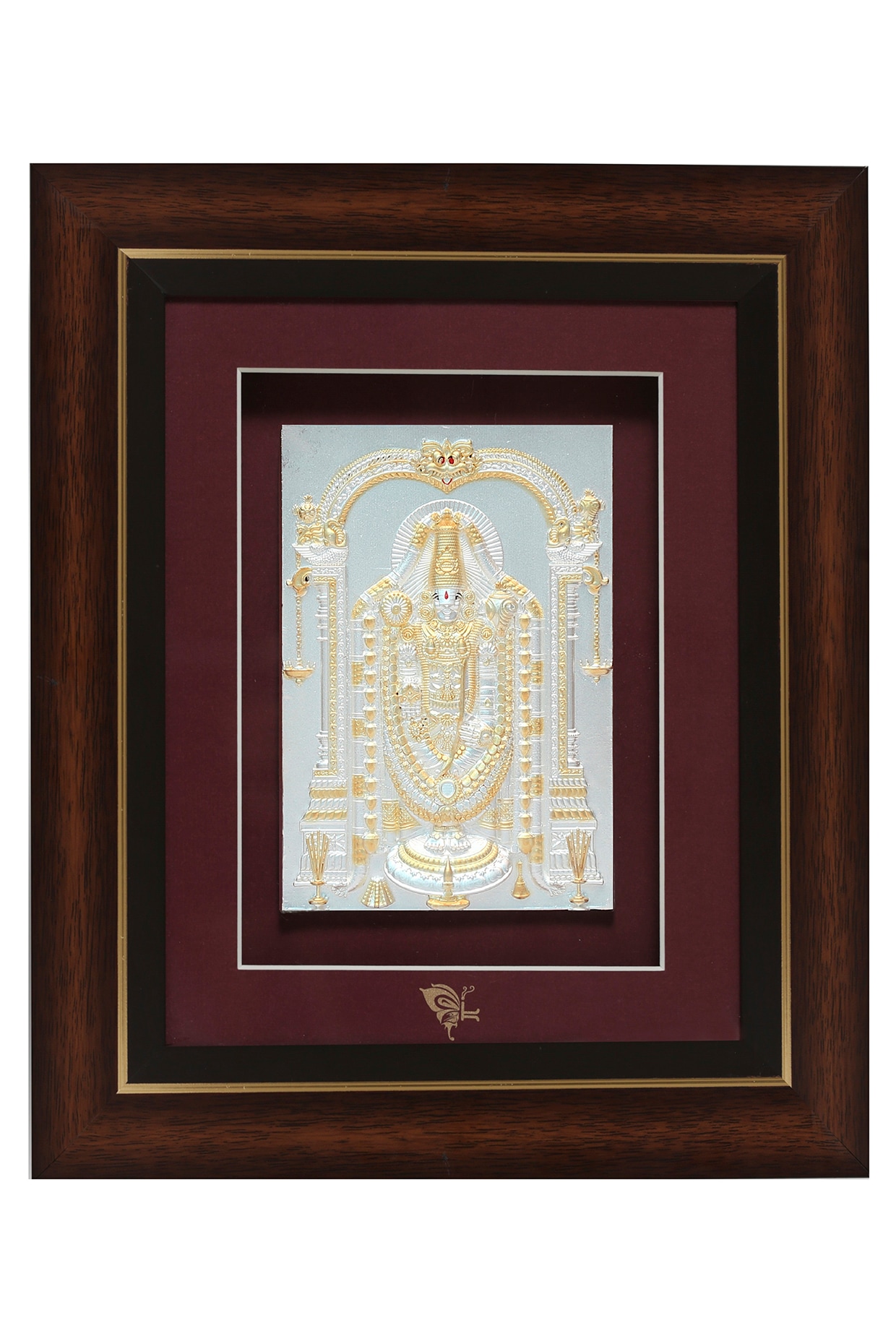 Pure Silver & Wooden Lord Balaji Photo Frame by KRYSALIIS HOME at ...