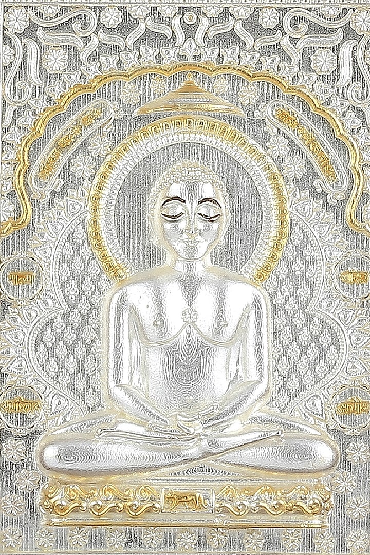Pure Silver & Wooden Lord Mahavir Swami Photo Frame by KRYSALIIS HOME ...