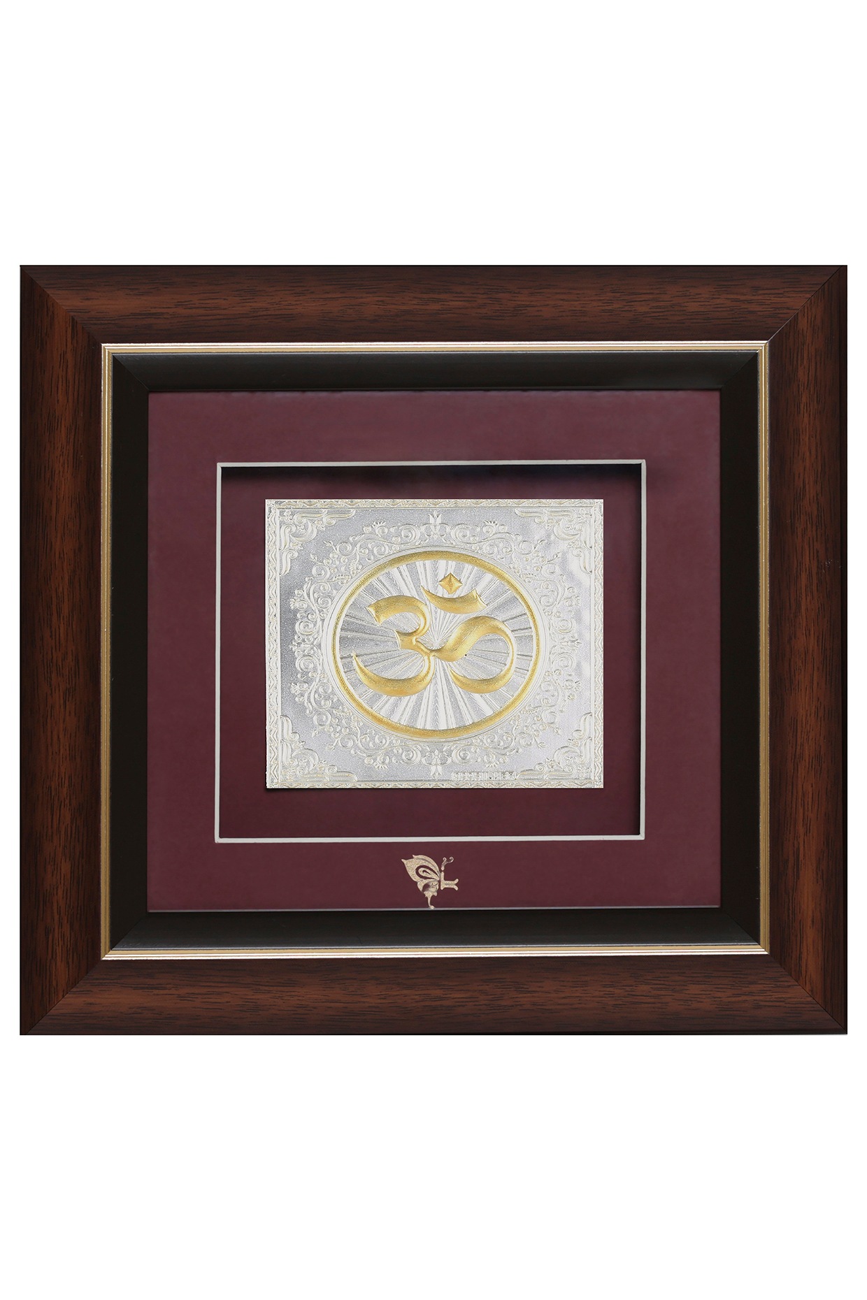 Pure Silver & Wooden Om Photo Frame by KRYSALIIS HOME at Pernia's Pop ...