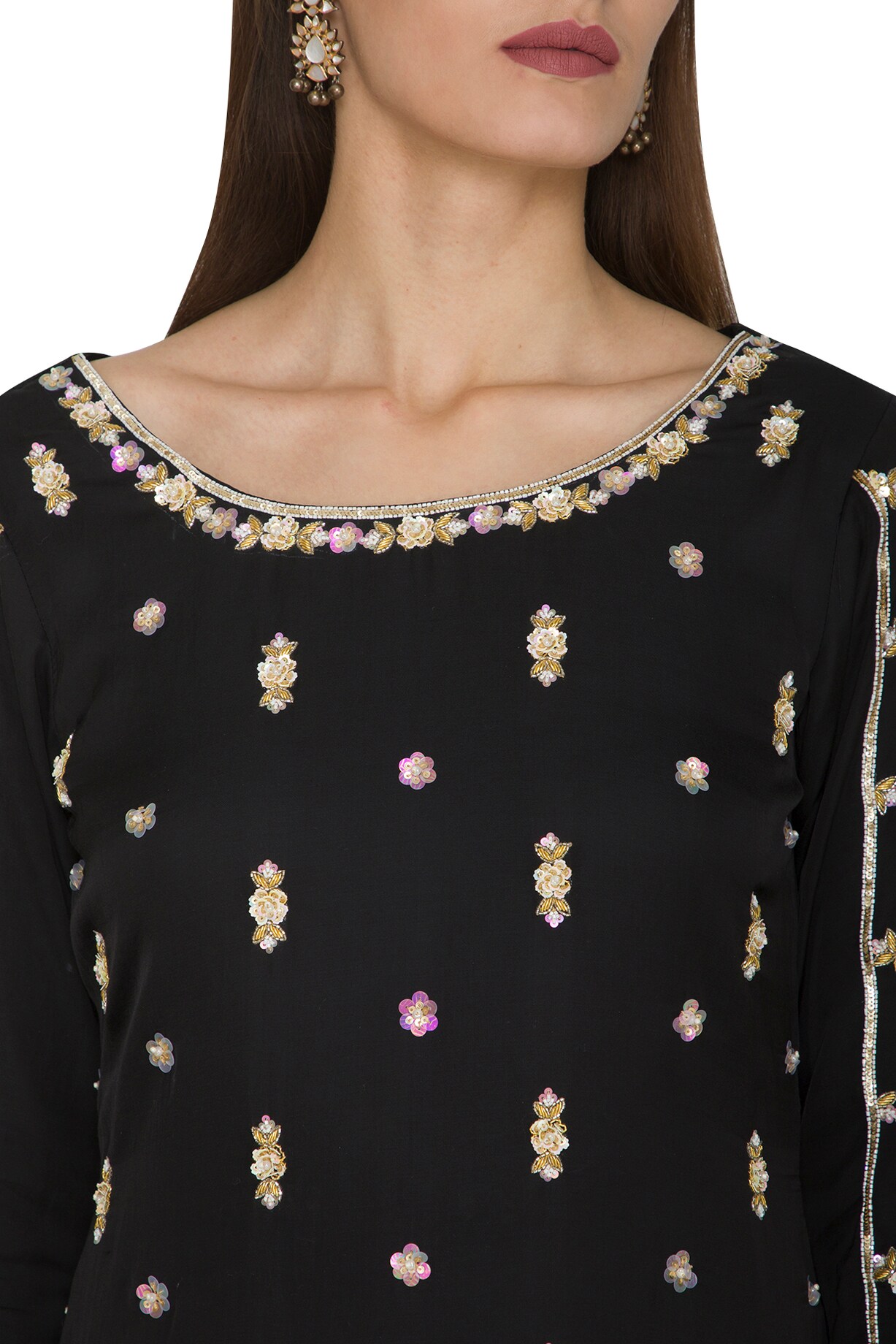Black Embroidered Sharara Set by Kudi Pataka Designs at Pernia's Pop Up ...