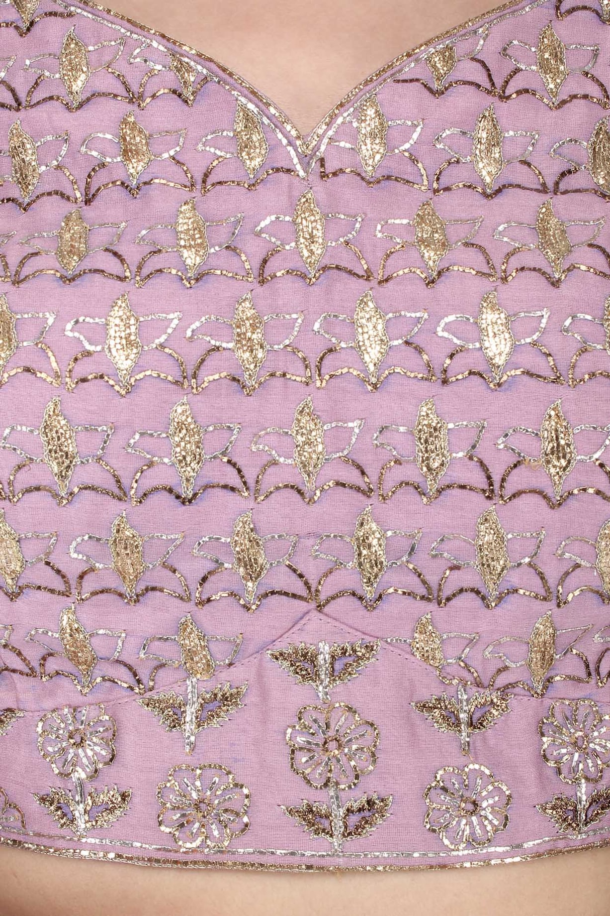 Dusty mauve and wine embroidered lehenga set available only at Pernia's ...