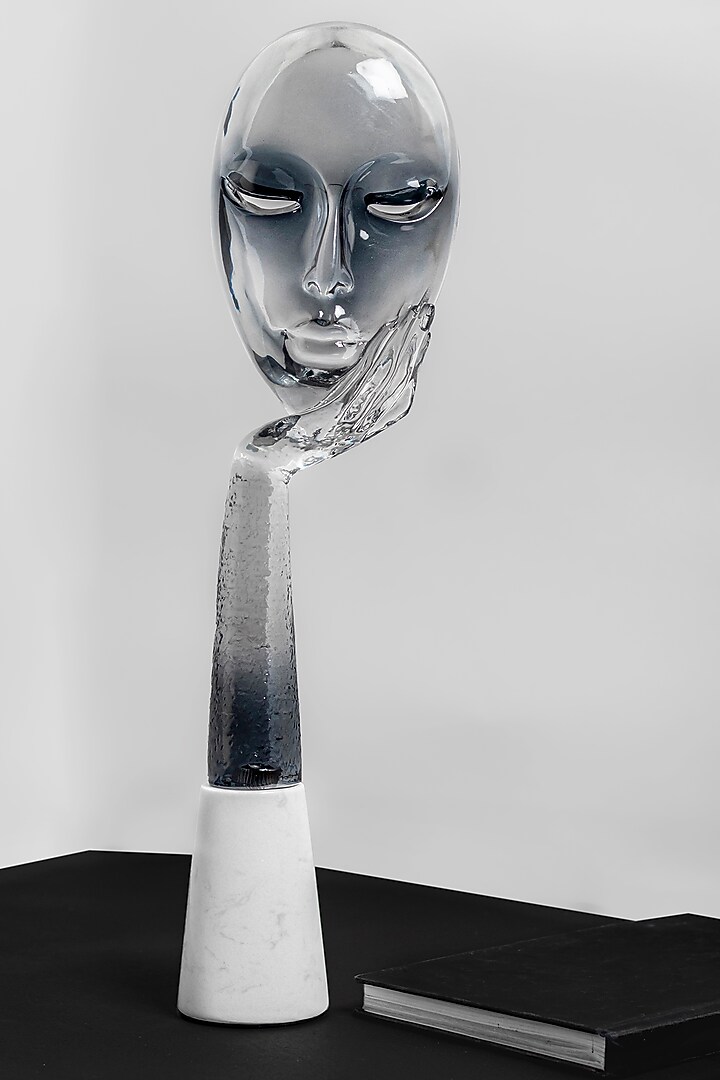White & Blue Crystal Spellbound Sculpture Design by La Dimora ...