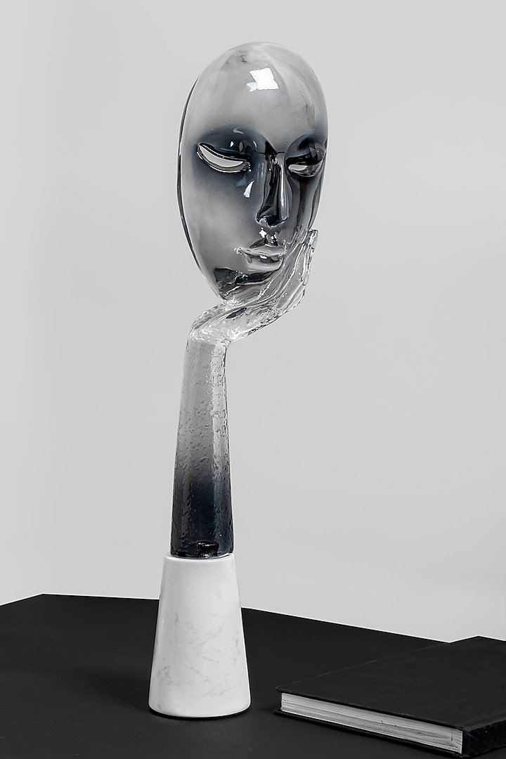 White & Blue Crystal Spellbound Sculpture Design by La Dimora ...