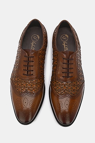 Tam Leather Handpainted Lace-Up Brogues by LAFATTIO at Pernia's Pop Up ...
