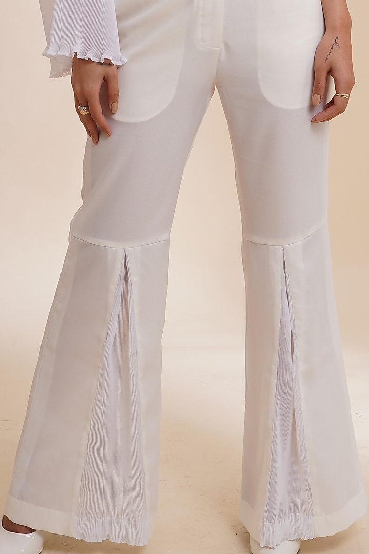 White Box-Pleated Pant Set by Label Nupur Gupta at Pernia's Pop Up Shop ...