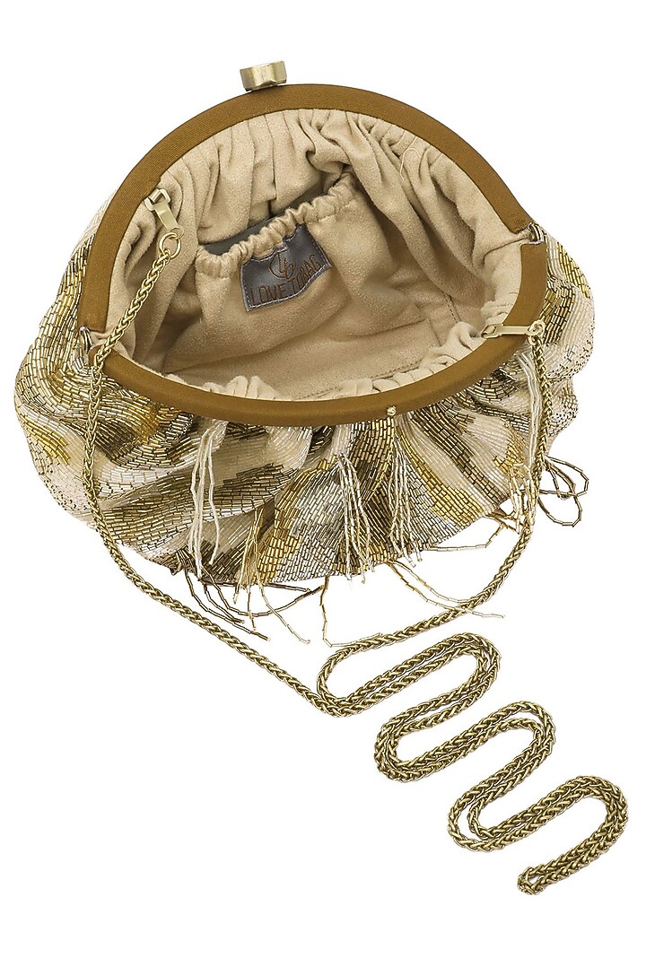 Ombre gold beads tasseled elegant pouch available only at Pernia's Pop ...