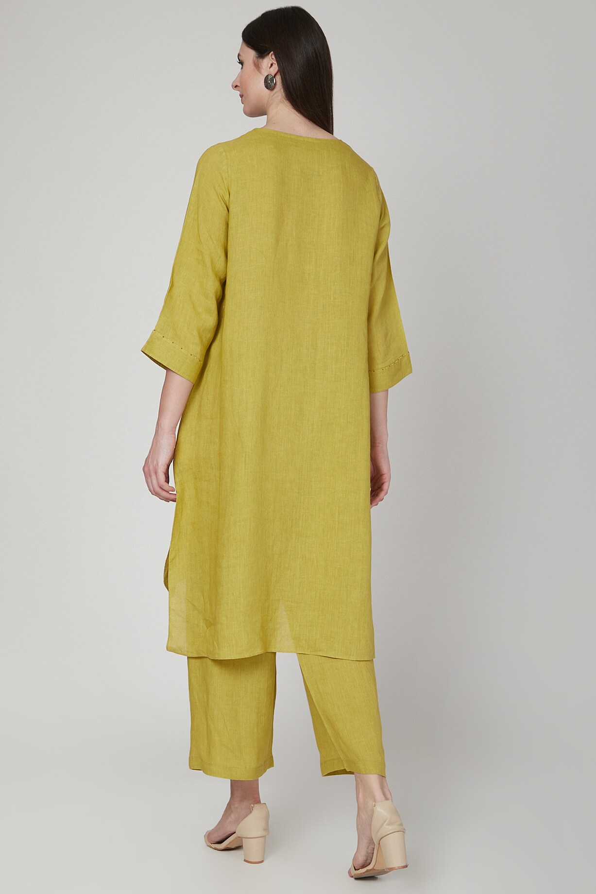 Mint Green Embroidered Tunic by Linen Bloom at Pernia's Pop Up Shop 2025