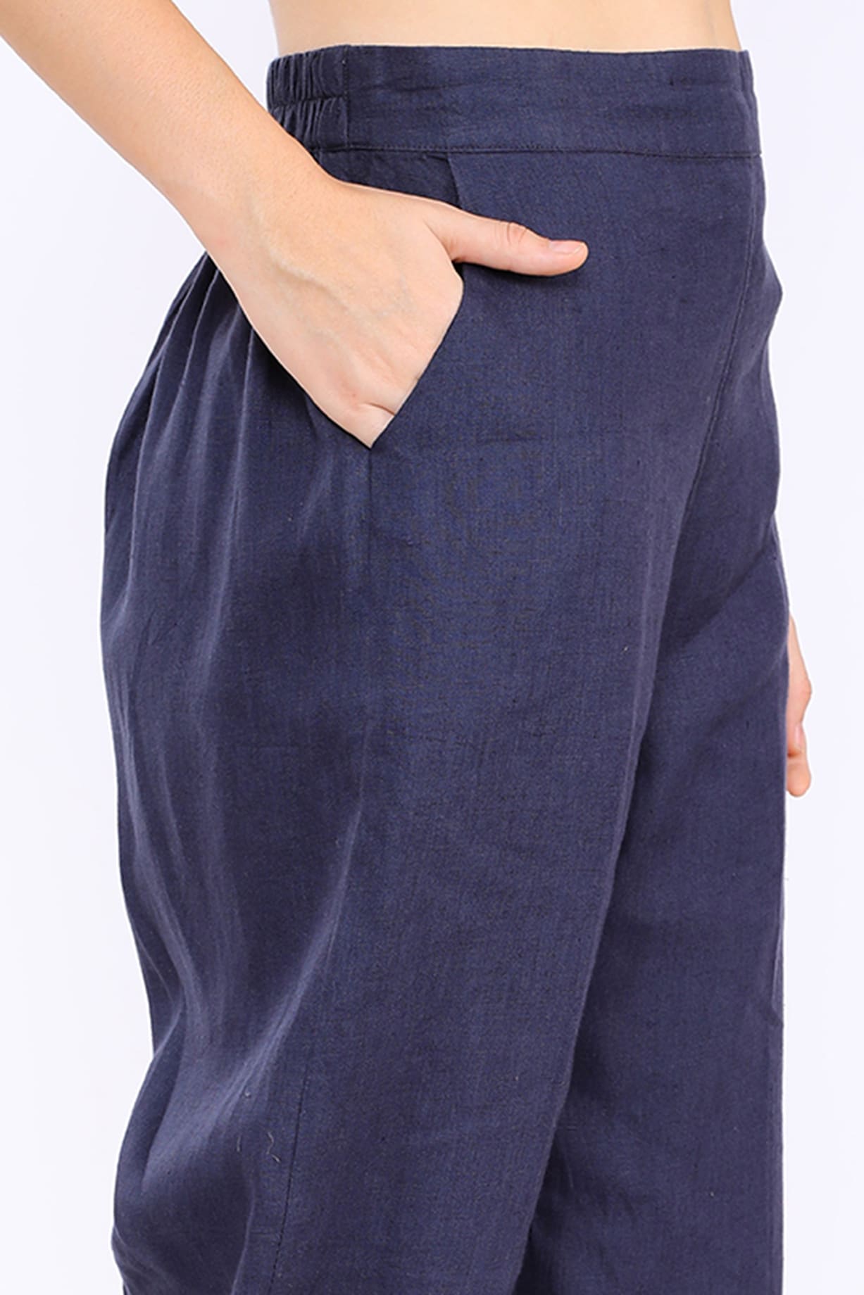Navy Blue Linen Pants by Linen Bloom at Pernia's Pop Up Shop 2025