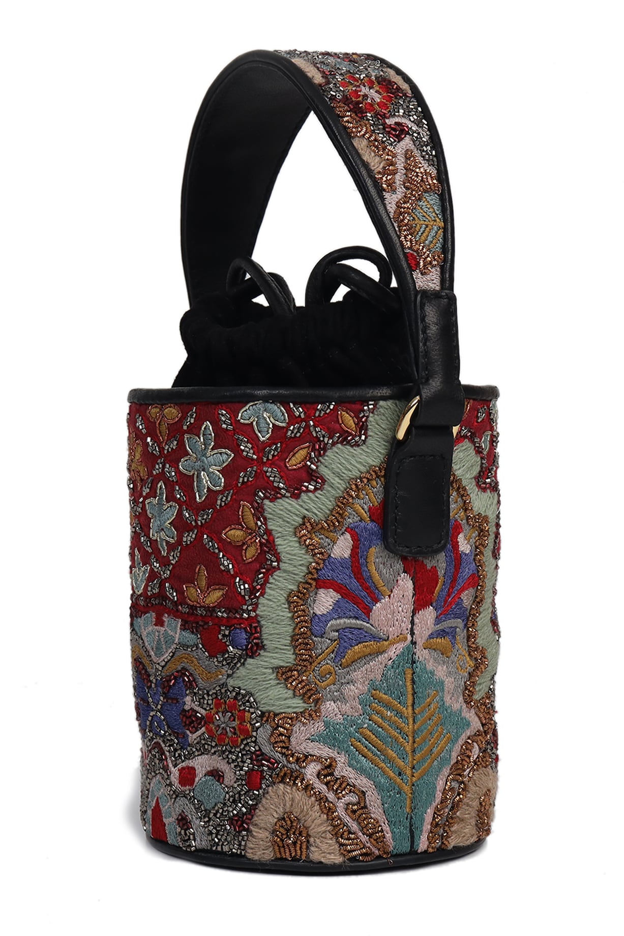 Multi Colored Hand Embroidered Handbag Design by The Leather Garden at ...