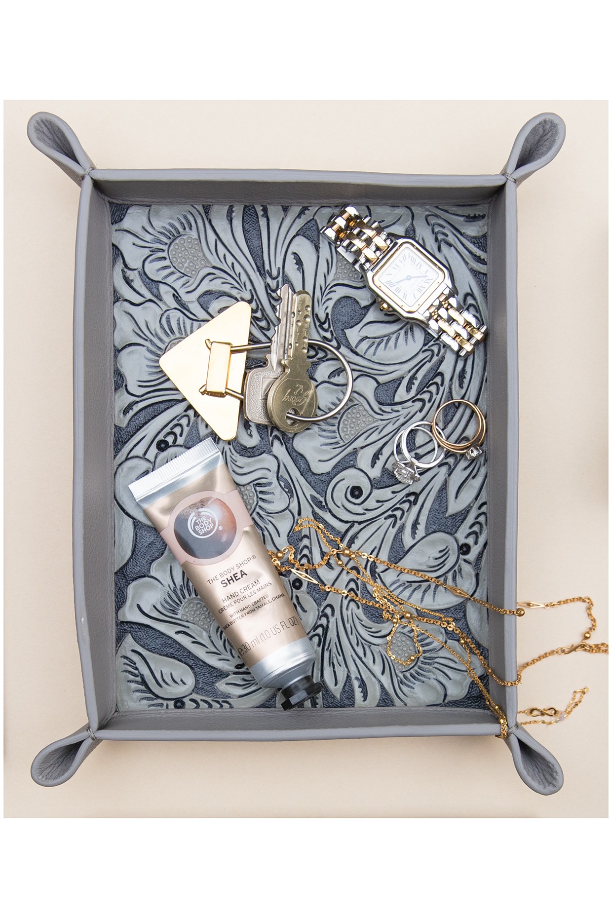 Slate Leather Desk Organiser by The Leather Garden Home & Living at ...