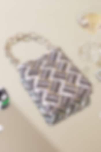 Silver Embellished Bag by The Leather Garden at Pernia's Pop Up Shop 2025