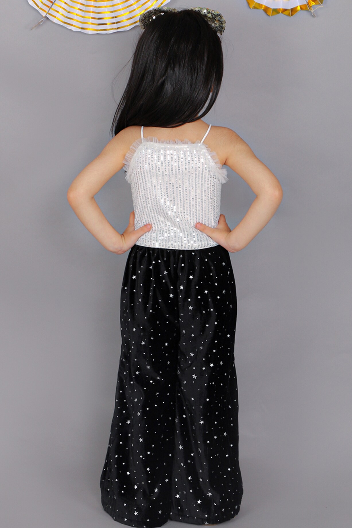 White Sequins Co-ord Set For Girls by Lil Drama at Pernia's Pop Up Shop ...