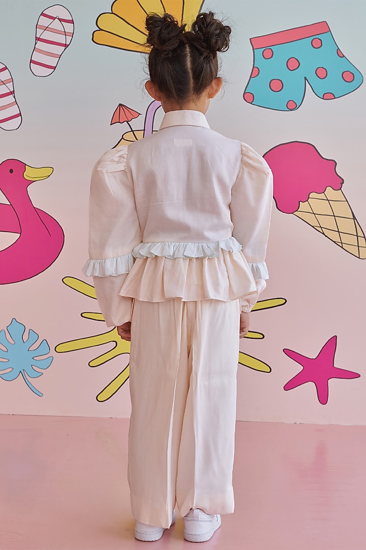 Blush Titanite Vegan Silk Co-Ord Set For Girls by Littleens at Pernia's ...