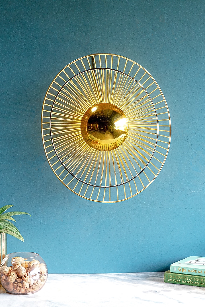 Shiny Gold & Black Mild Steel Wall Scone by Logam at Pernia's Pop Up ...