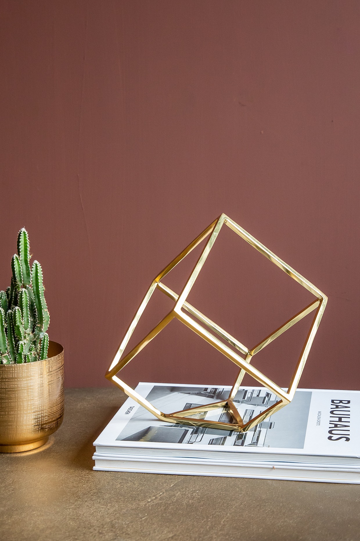 Gold Metal & Stainless Steel Jade Tabletop Accent by Logam at Pernia's ...