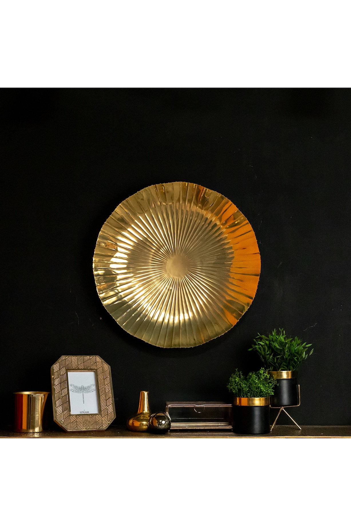 Gold Metal Disc Wall Art by Logam at Pernia's Pop Up Shop 2025