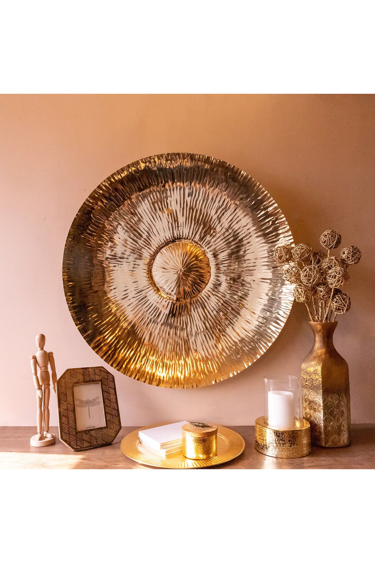 Gold Disc Wall Art Design by Logam at Pernia's Pop Up Shop 2024