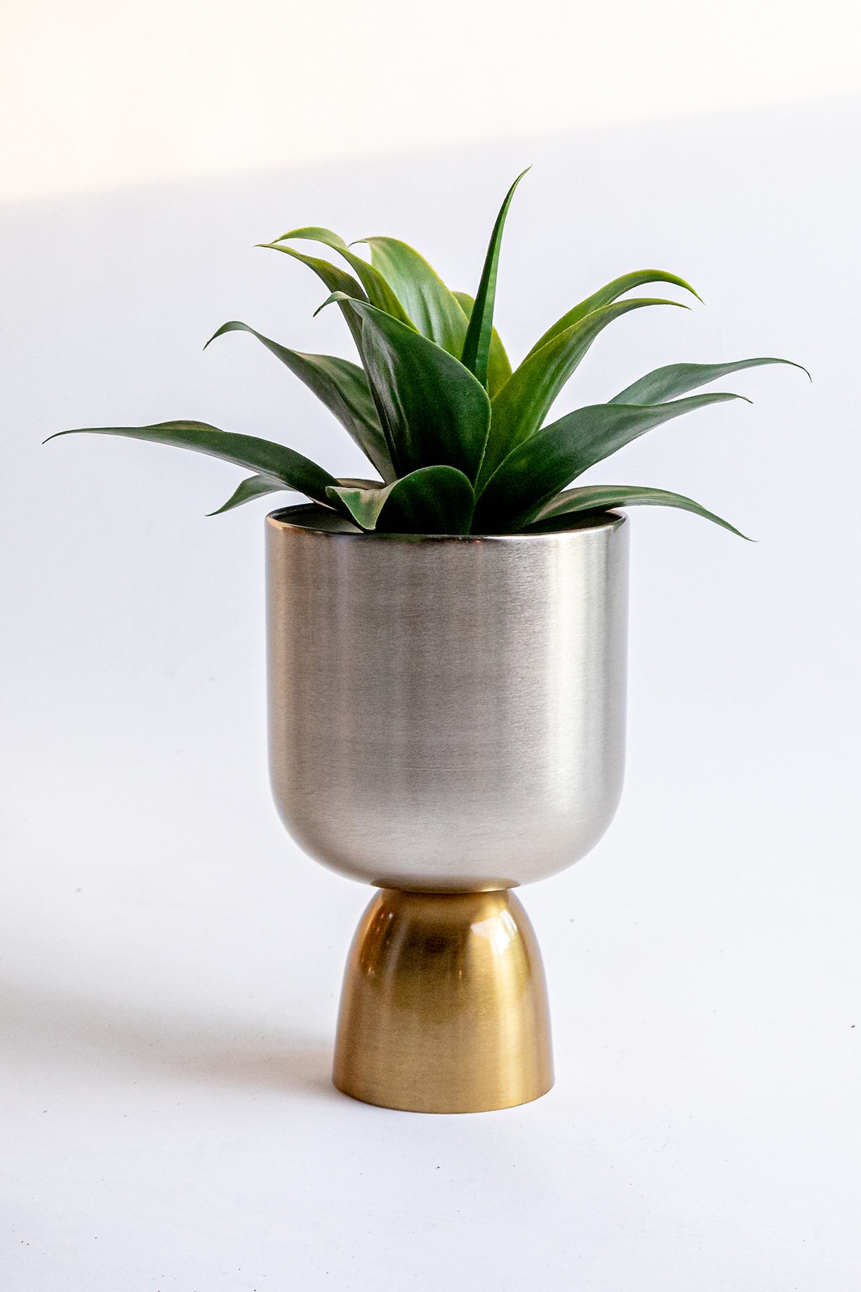Nickel & Shiny Gold Mild Steel Planter (Small) by Logam at Pernia's Pop ...