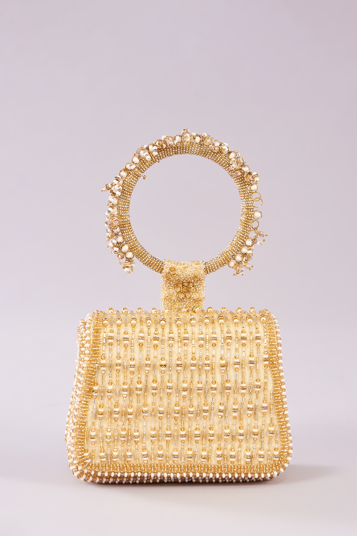 Peerless Gold Satin Embellished Mini Bag by Lovetobag at Pernia's Pop ...