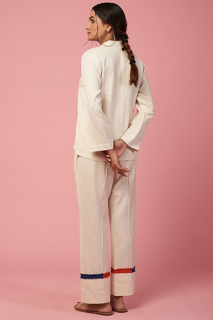 Off-White Khadi Cotton Collared Shirt by Lugda by DIHI at Pernia's Pop ...