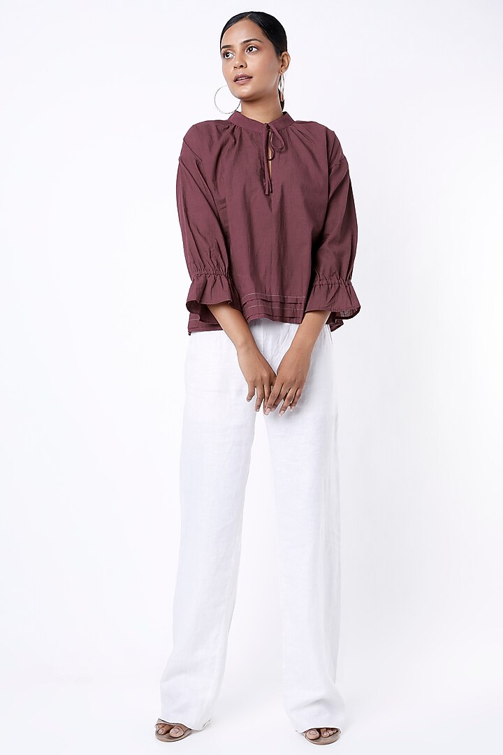 Wine Cotton Top by Lugda by DIHI at Pernia's Pop Up Shop 2024