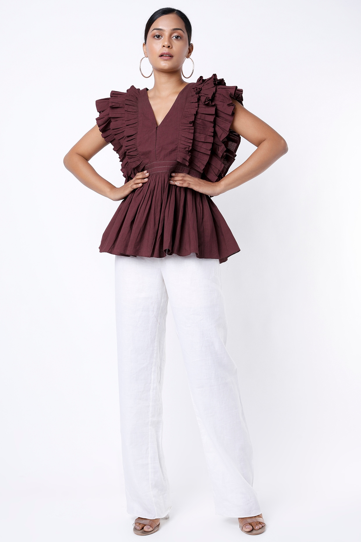 Wine Gathered Top by Lugda by DIHI at Pernia's Pop Up Shop 2025