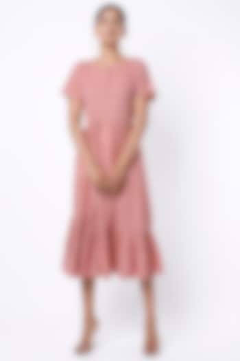 Blush Pink Gathered Dress Design by Lugda by DIHI at Pernia's Pop Up ...