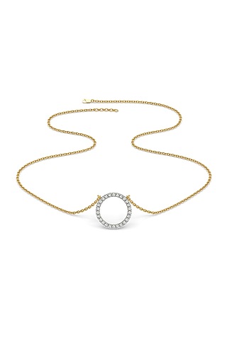 Gold Plated Diamond Halo Pendant Necklace by Lukson at Pernia's Pop Up ...