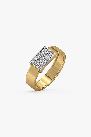 Gold Plated Lab-Grown Diamond Ring In Silver by Lukson at Pernia's Pop ...