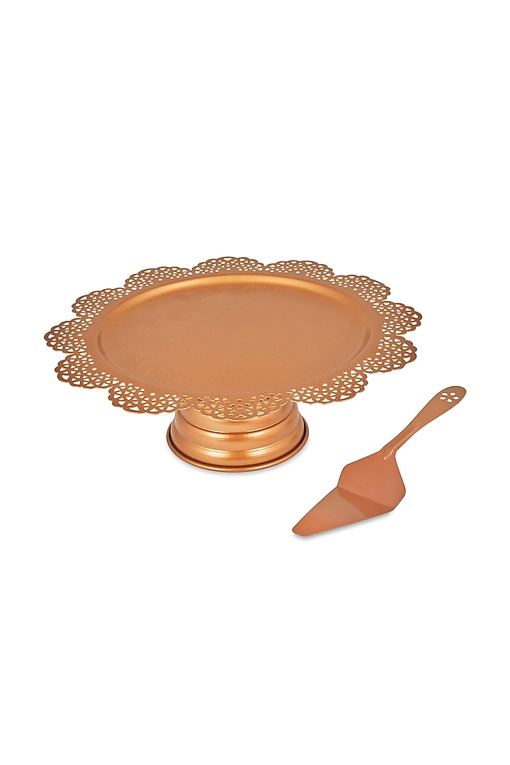 Copper Galvanized Steel Cake Stand With Cake Server Design by Living ...