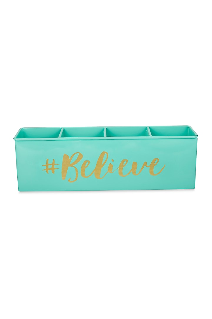 Aqua Green Printed Desk Organizer Design by Living with Elan at Pernia ...