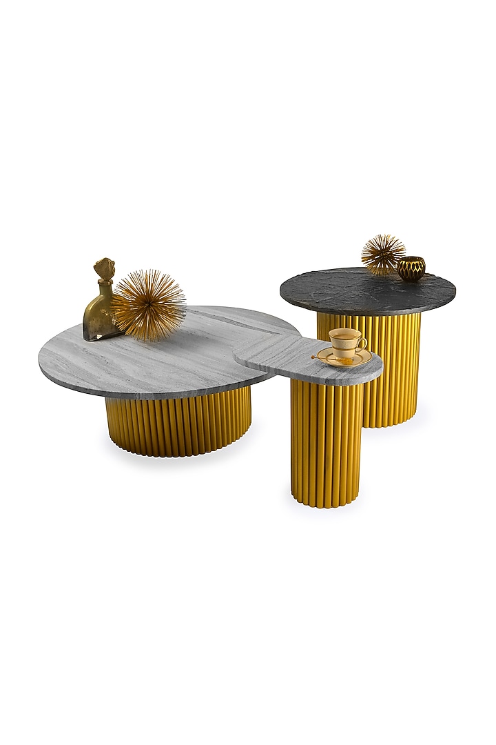 Brown Marble C-Shaped Table by Living with Elan at Pernia's Pop Up Shop ...