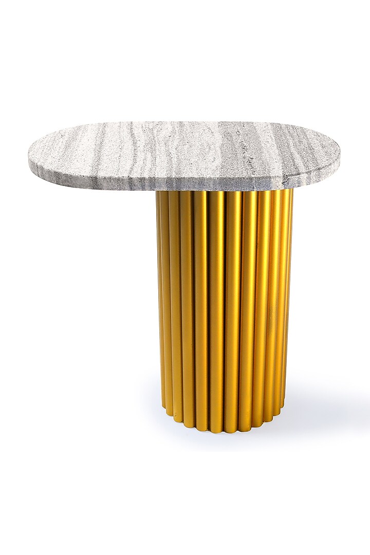 Brown Marble C-Shaped Table by Living with Elan at Pernia's Pop Up Shop ...